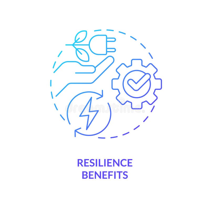 Resilience Benefits Blue Gradient Concept Icon Stock Illustration ... Resilience Benefits Blue Gradient Concept Icon Stock Illustration ...
