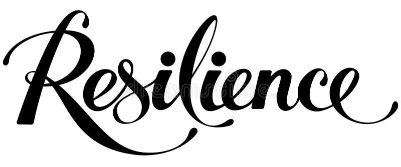 Resilience - Custom Calligraphy Text Stock Vector - Illustration of ...