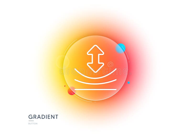 Resilience Line Icon. Elastic Material Sign. Gradient Blur Button. Vector Stock Vector ...