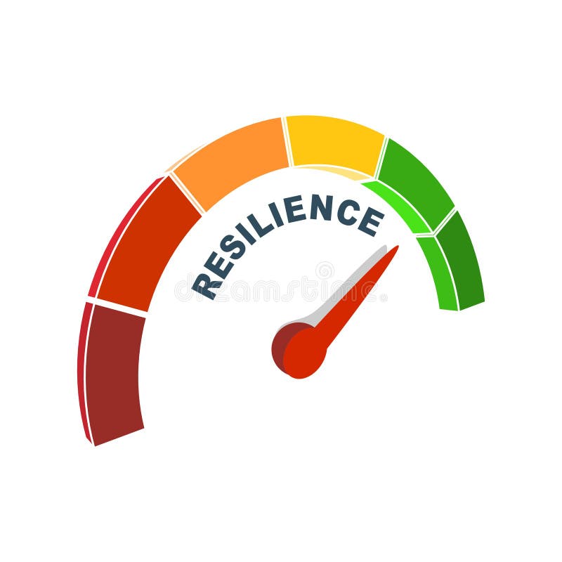 Resilience Measuring Device with Arrow and Scale. Stock Vector ...