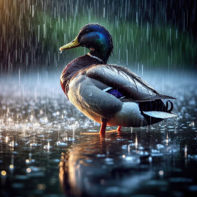 Like Water Off A Ducks Back Stock Illustration Illustration Of Calm