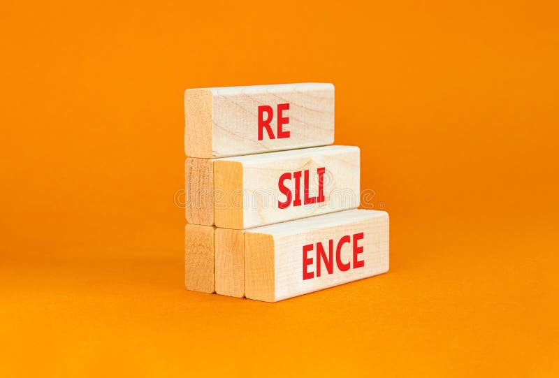 Resilience Symbol Concept Word Resilience On Beautiful Wooden Blocks