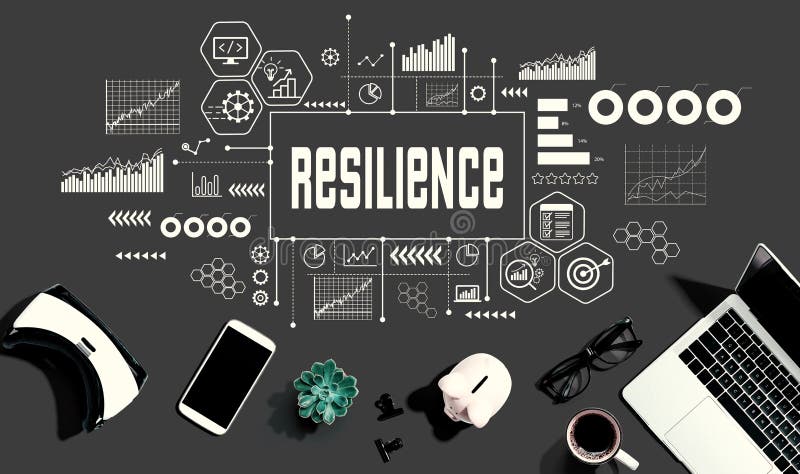 Resilience Theme with Electronic Gadgets and Office Supplies Stock ...