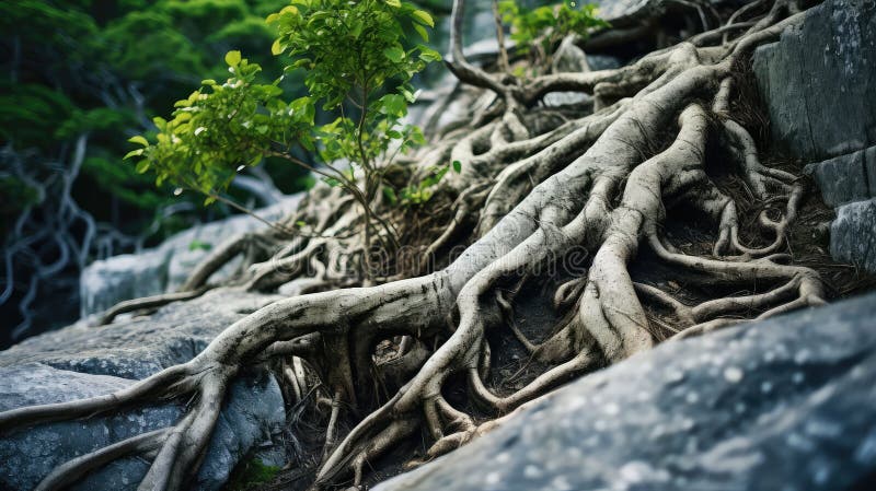 Resilience Tree Roots Branches Stock Illustration - Illustration of ...