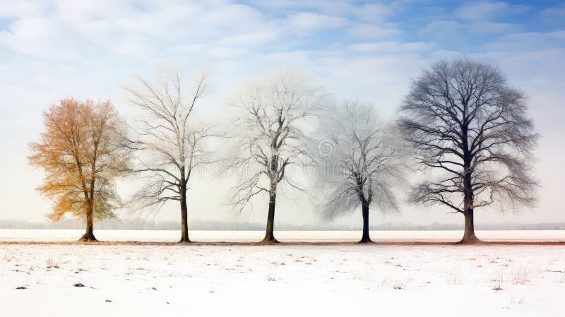 Resilience tree timeline stock illustration. Illustration of dormant ...