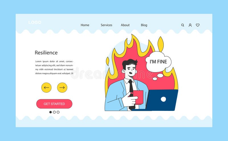Resilience Web Banner or Landing Page. Mental or Emotional Strength ...