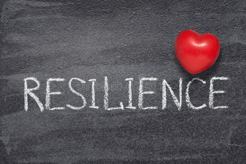 Resilience word heart stock photo. Image of chalkboard - 335583238