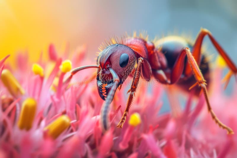 Resilient Ant Forest Insect Macro. Generate Ai Stock Photo - Image of ...