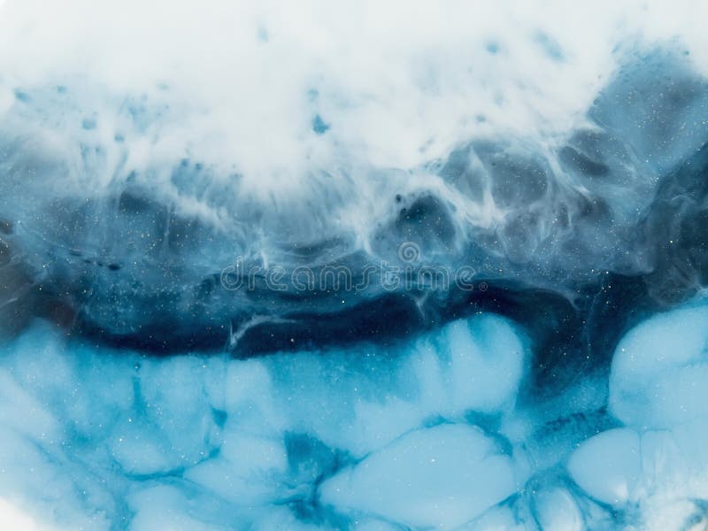 Resin Art with Gentle Blue Colors. Epoxy Effect Background Stock Photo ...