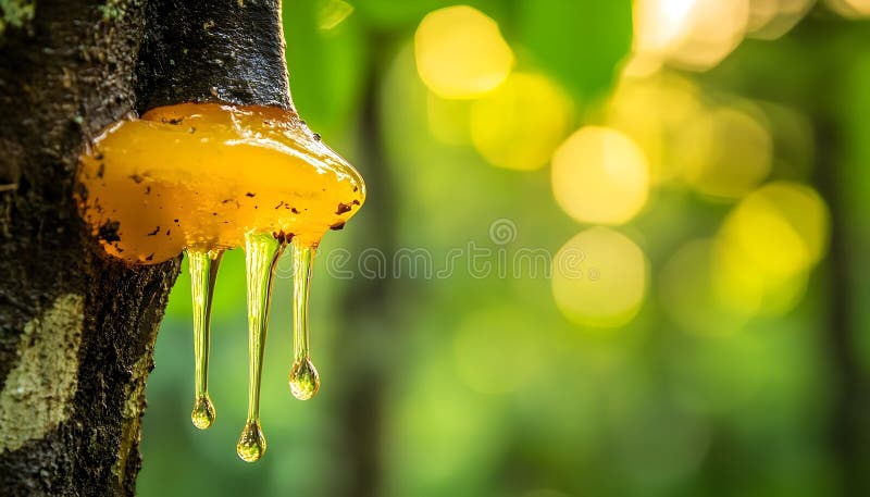 Golden Tree Resin stock illustration. Illustration of amber - 375533641