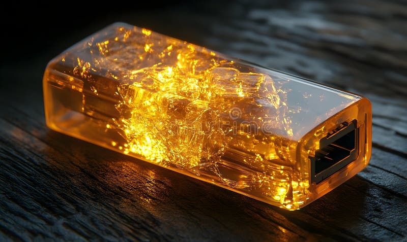 Golden Resin Ethernet Adapter Stock Illustration - Illustration of ...