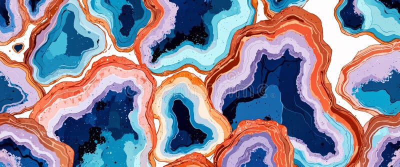 Resin Geode Abstract Art Abstract Illustrations. Stock Image - Image of ...
