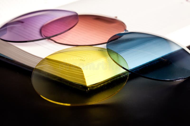 Resin Glass for Spectacles, Close Up Stock Photo - Image of optical ...