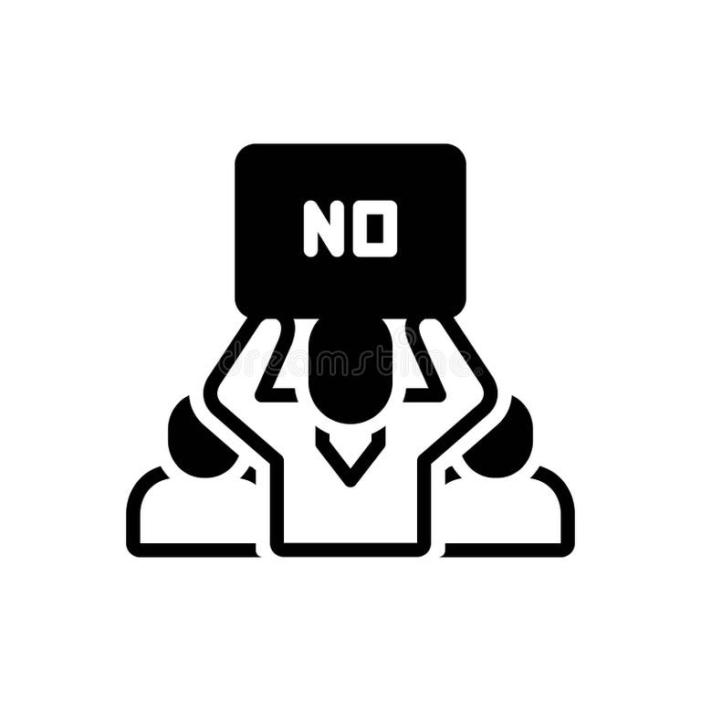 Black Solid Icon for Resist, Protest and Opposition Stock Vector ...