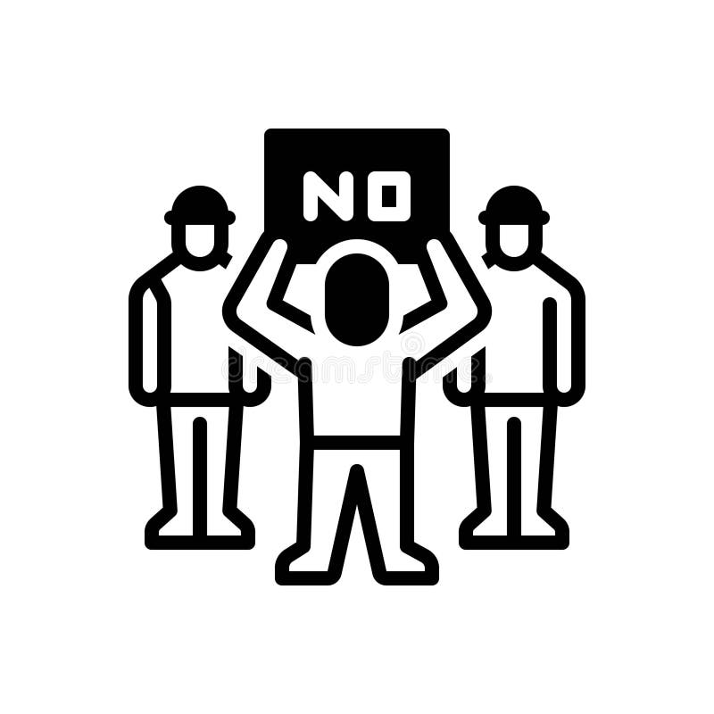 Black Solid Icon for Resist, Protest and Baner Stock Vector ...