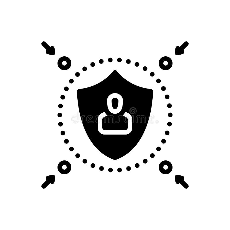 Black Solid Icon for Resist, Resistance and Guard Stock Vector ...