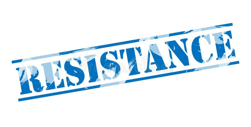 Resistance blue stamp stock illustration. Illustration of button - 97577223
