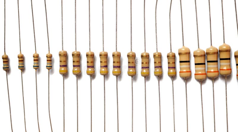 Resistances in Different Sizes Stock Photo - Image of electronics ...