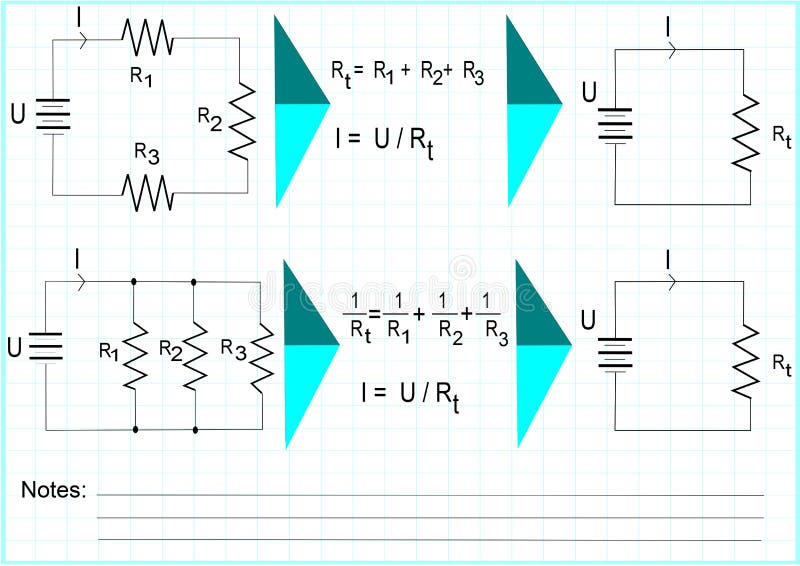 Resistive circuits. stock illustration. Illustration of battery - 54756338