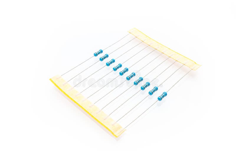 Resistor Electrical Component Isolated on White. Stock Image - Image of ...