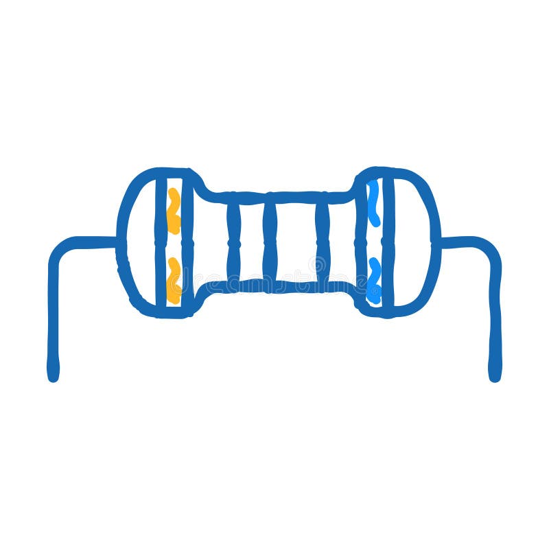 Resistor Electrical Engineer Icon Doodle Illustration Stock ...