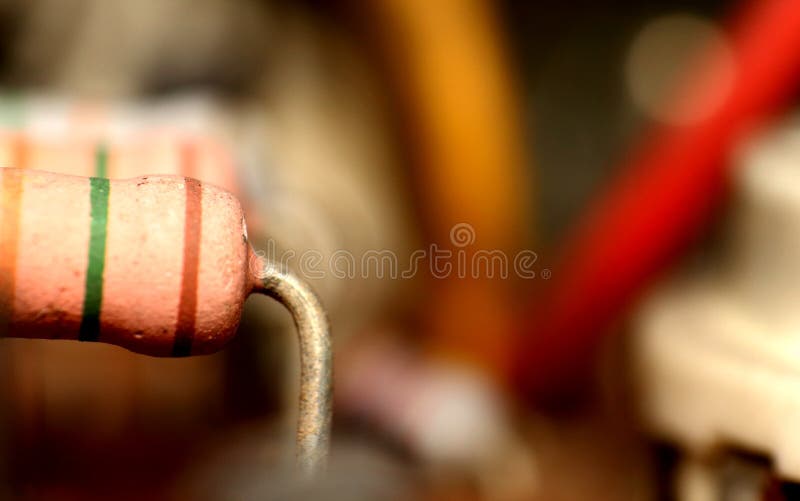 Resistor on Electrical Panel Stock Image - Image of chip, electronic ...