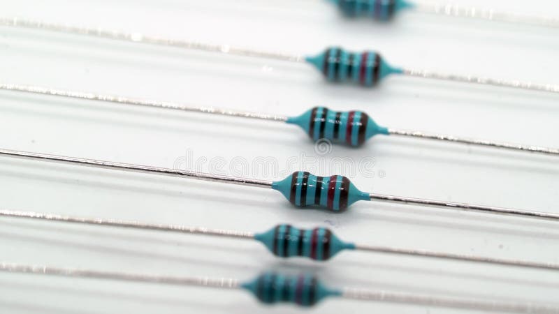 Passive Components PCB Micro: Resistors and Capacitors. Stock Footage ...