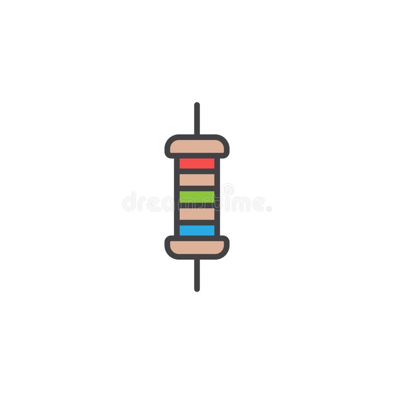 Resistor Icon in Colored Version Stock Vector - Illustration of ...