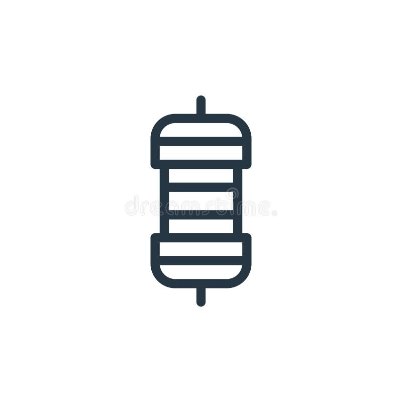 Resistor Icon Vector from Engineering Concept. Thin Line Illustration ...