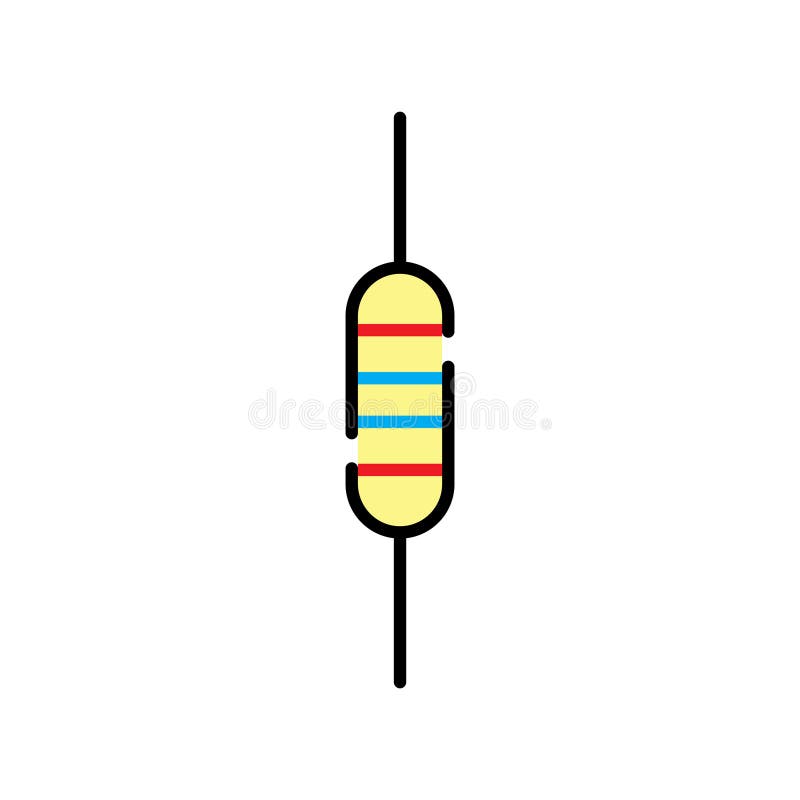 Resistor icon vector stock vector. Illustration of electronic - 299104333