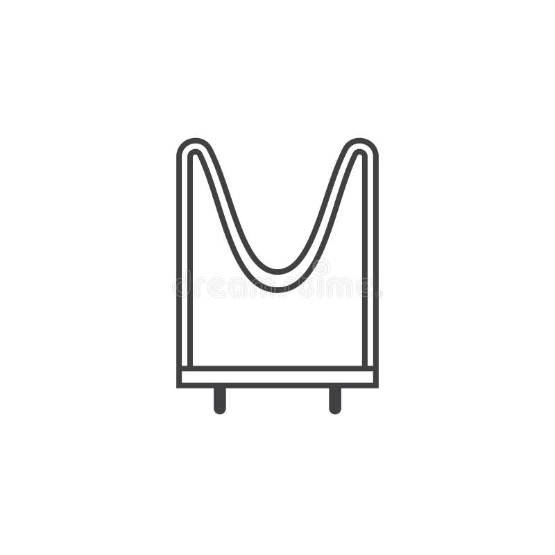 Resistor Outline Flat Icon Vector Design Illustration Stock Vector ...