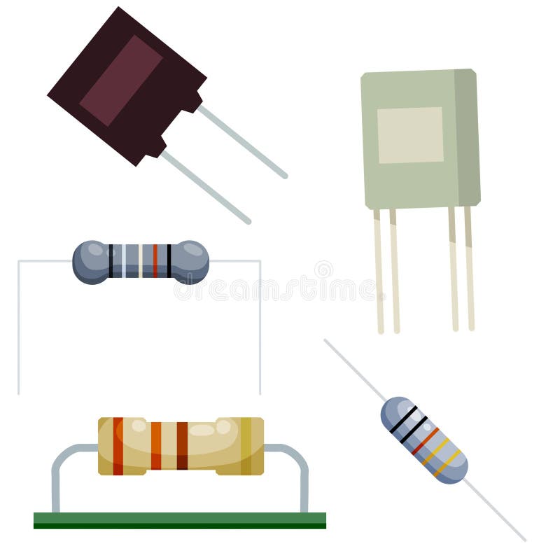Resistor. Electrical Engineering and Electronics with Two Pins Stock ...