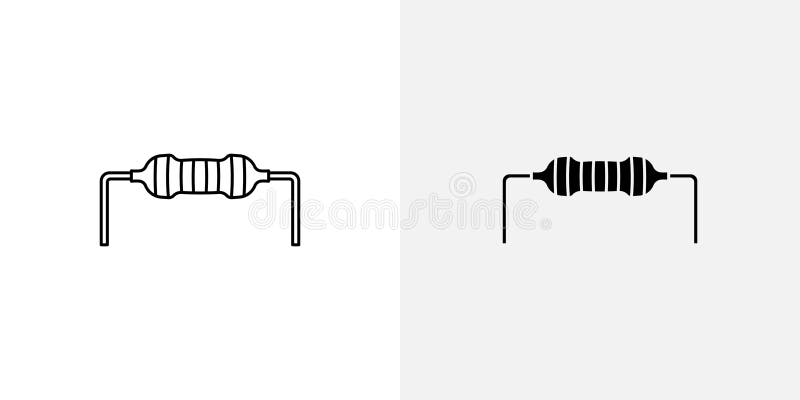 Resistor vecor icon set stock vector. Illustration of abstract - 340376995