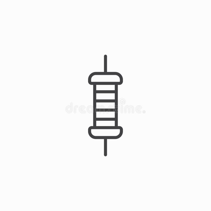 Resistor vector icon set stock illustration. Illustration of symbol ...