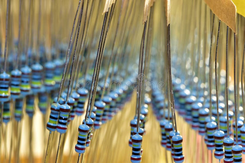 Resistors Arranged in Rows One after Another. the Rows are Spaced from ...