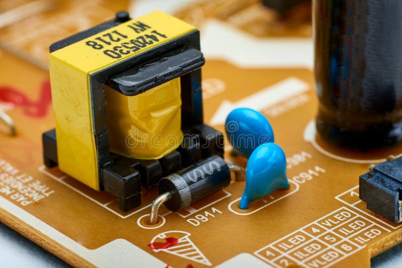 Resistors, Capacitors and Other Electronic Components of Micro Chip ...