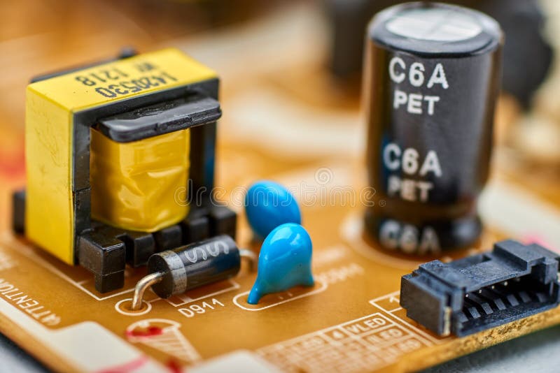 Resistors, Capacitors and Other Electronic Components of Micro Chip ...