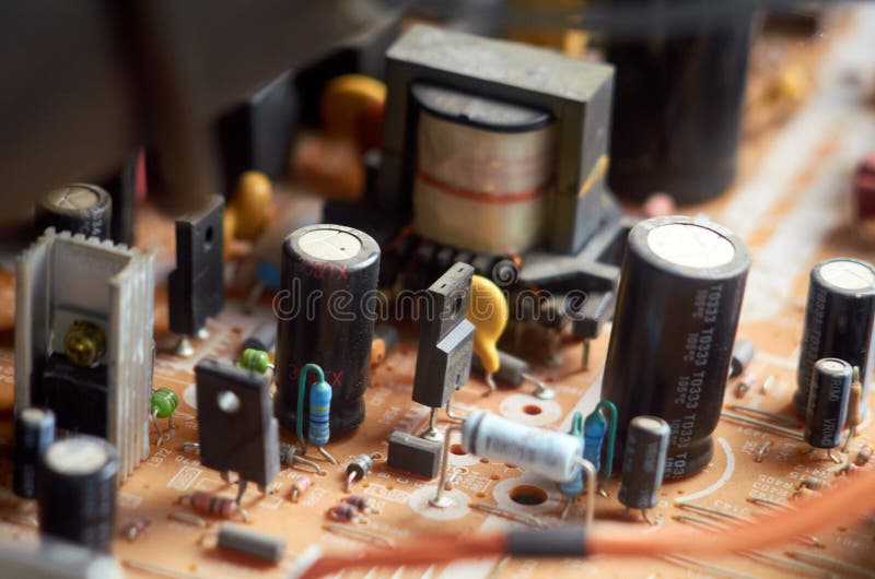 Resistors, Capacitors and Other Electronic Components of Micro Chip ...