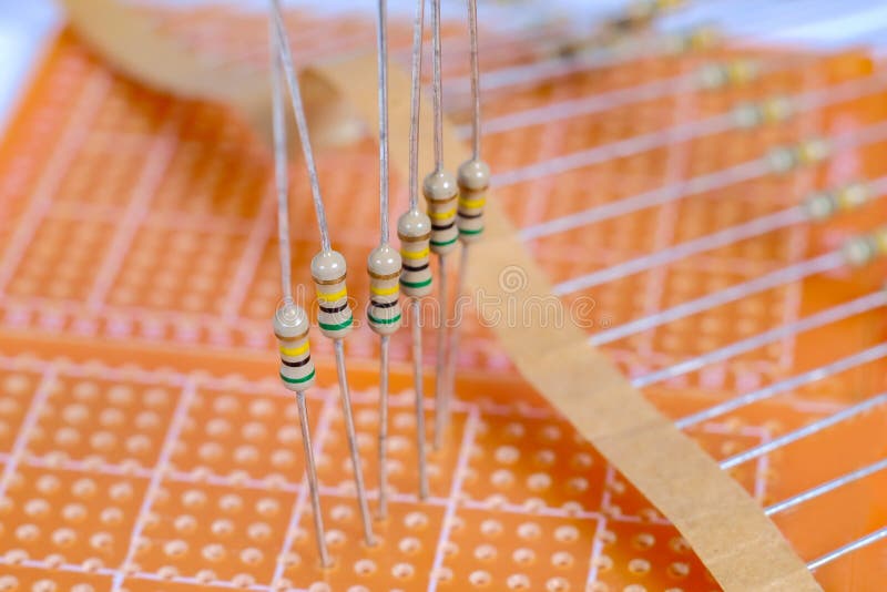 Resistors on Circuit Board of the Electronic Stock Image - Image of ...
