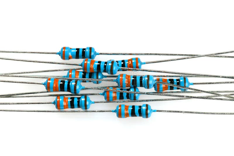 Resistors Closeup on White - Concept of Learning, Training and ...