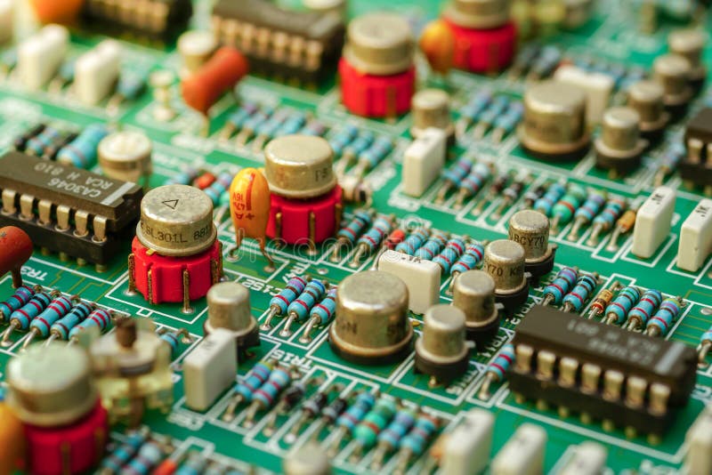 Resistors and Electronics on Board. Editorial Stock Photo - Image of ...
