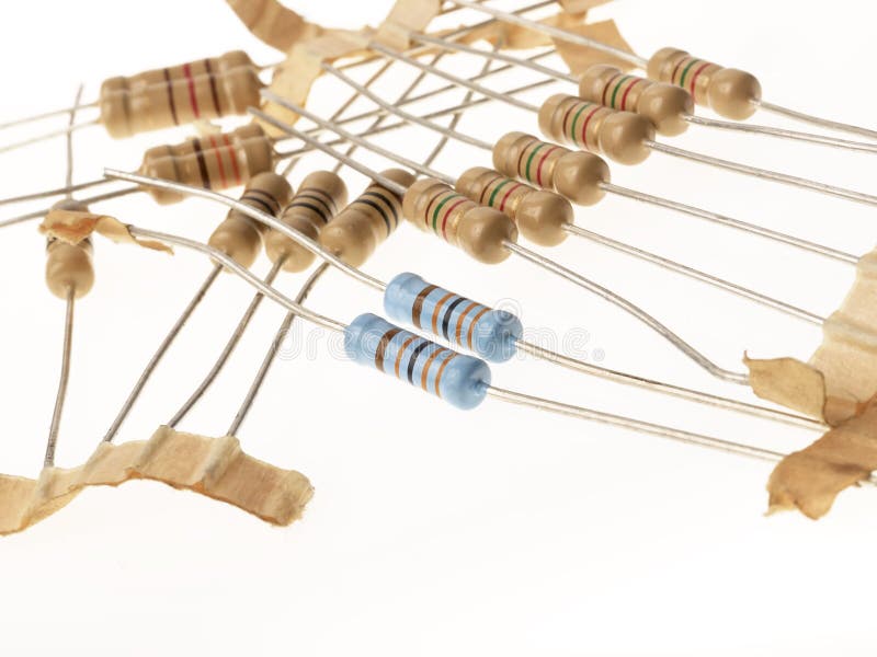 Resistors stock photo. Image of resistors, closeup, white - 38616140