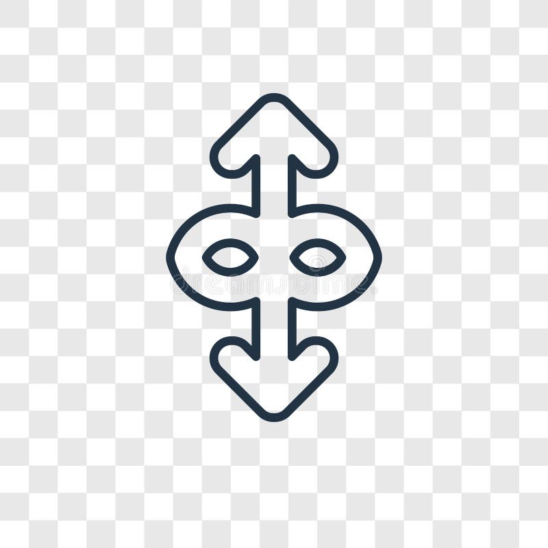 Resize Concept Vector Linear Icon Isolated on Transparent Background ...