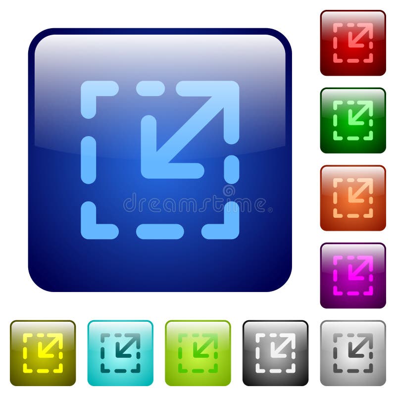 Resize Element Color Square Buttons Stock Vector - Illustration of ...