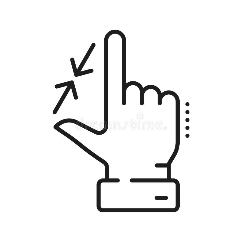 Resize Hand Gesture for Increase and Reduce Stock Vector - Illustration ...