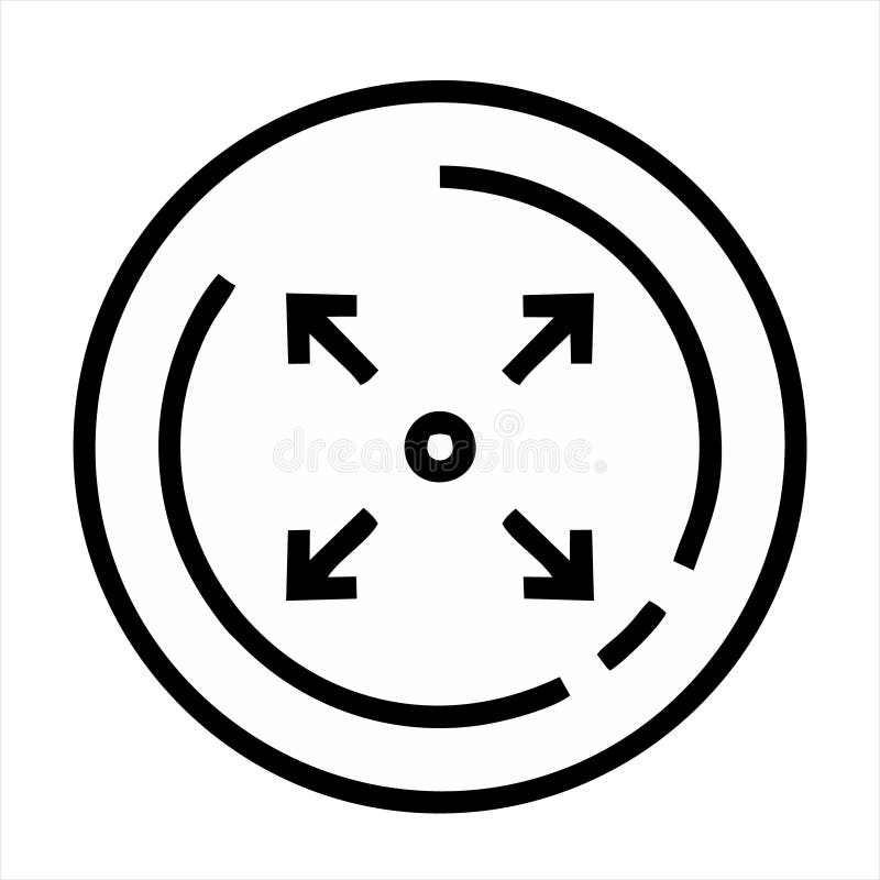 Resize Icon Vector Isolated on White Background, Resize Sign Stock ...