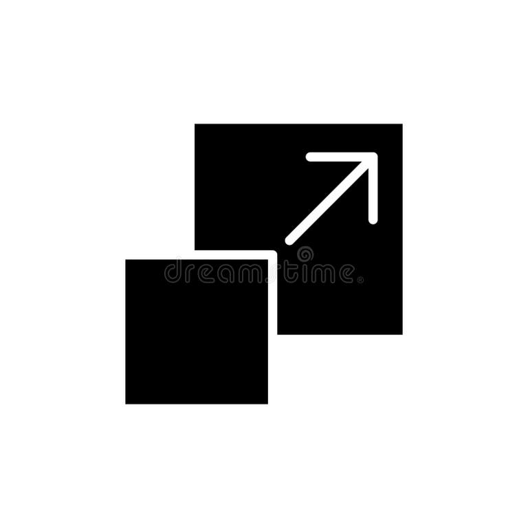 Resize Icon Set. Upscale Streamline Screen Vector Button. Scalable Big ...