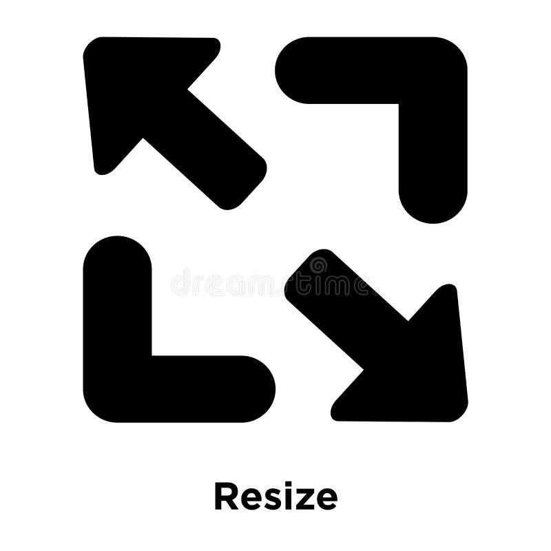 Resize Concept Vector Linear Icon Isolated on Transparent Background ...
