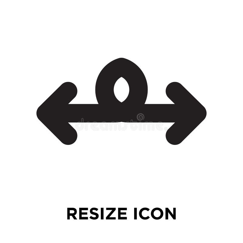 Resize Concept Vector Linear Icon Isolated on Transparent Background ...