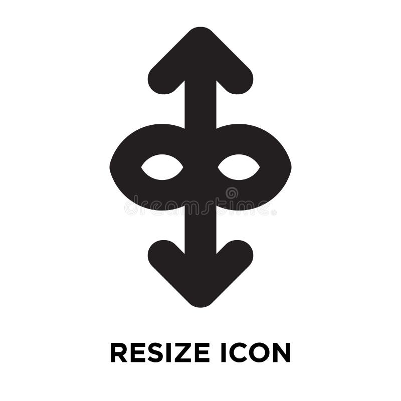 Resize Concept Vector Linear Icon Isolated on Transparent Background ...